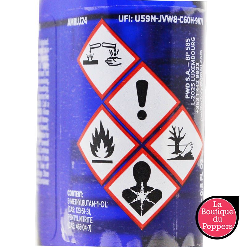Poppers Amsterdam Blue Light District Pentyle 24ml pas cher sur La ...
